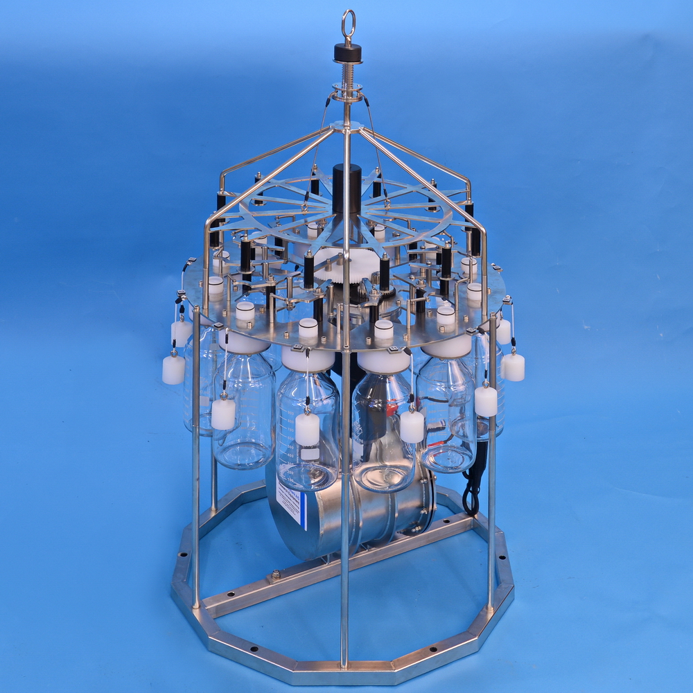 Rosette with glass bottles, KC Denmark · Oceanography · Limnology ...